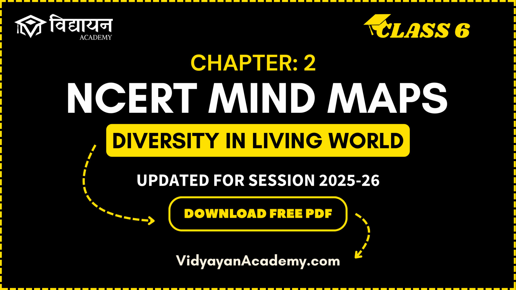 Mind Map for Class 6 Science Chapter 2 - Diversity in Living World pdf